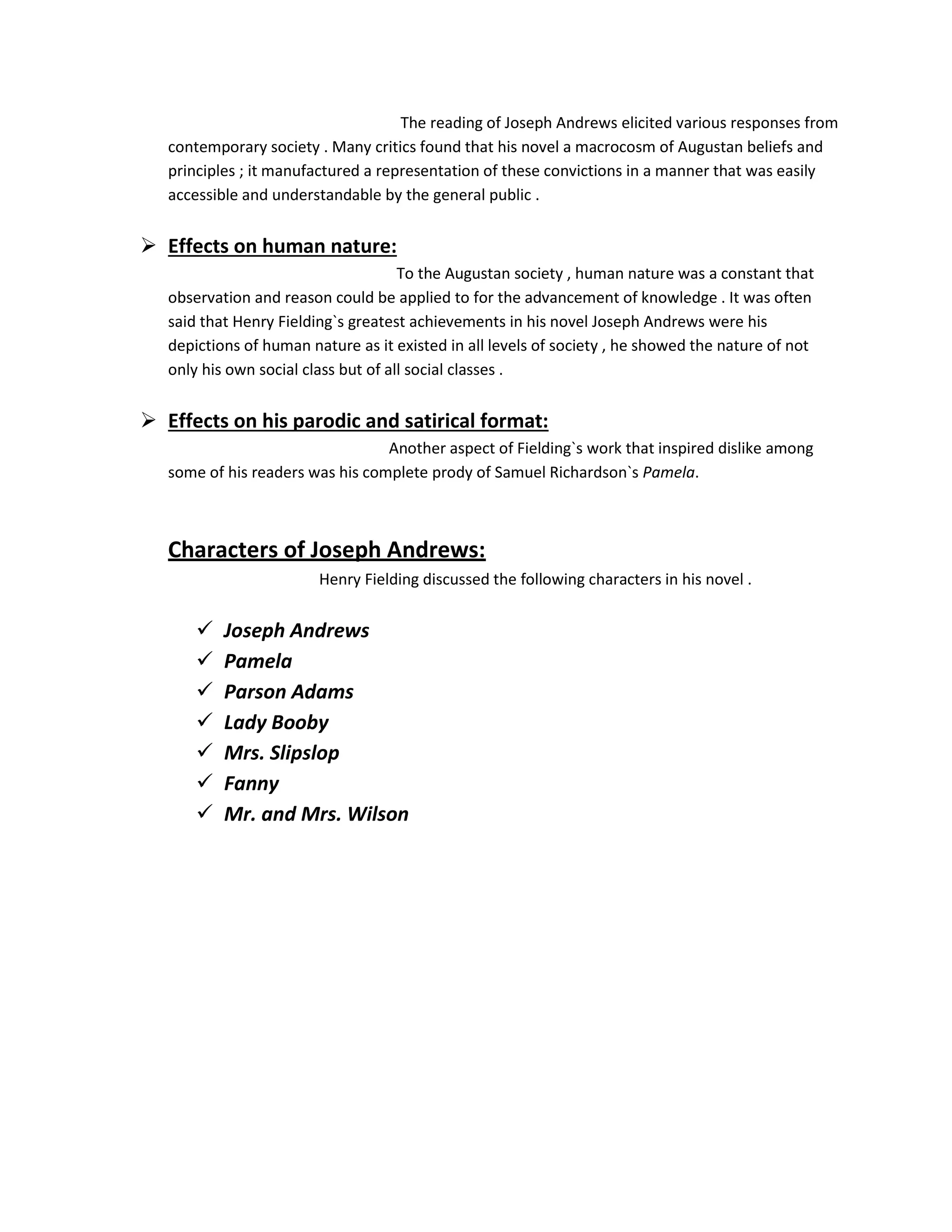 Joseph Andrews | PDF
