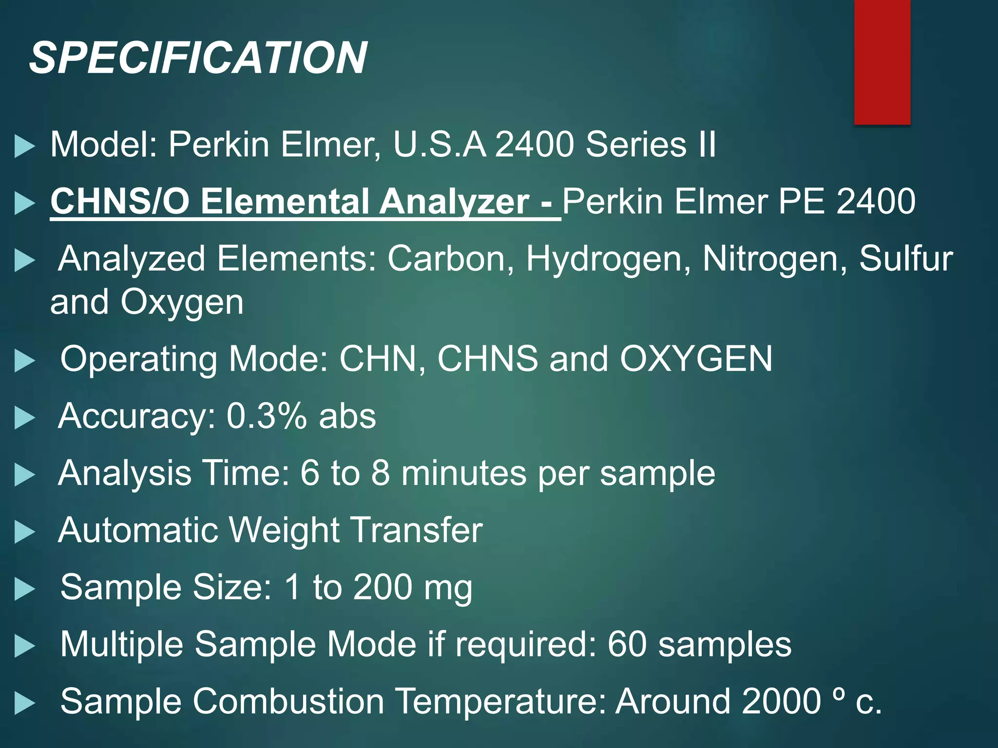CHNS ANALYSIS AND ACCELERATED STABILITY STUDIES | PPTX