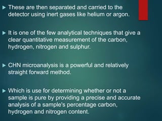 CHNS ANALYSIS AND ACCELERATED STABILITY STUDIES | PPTX