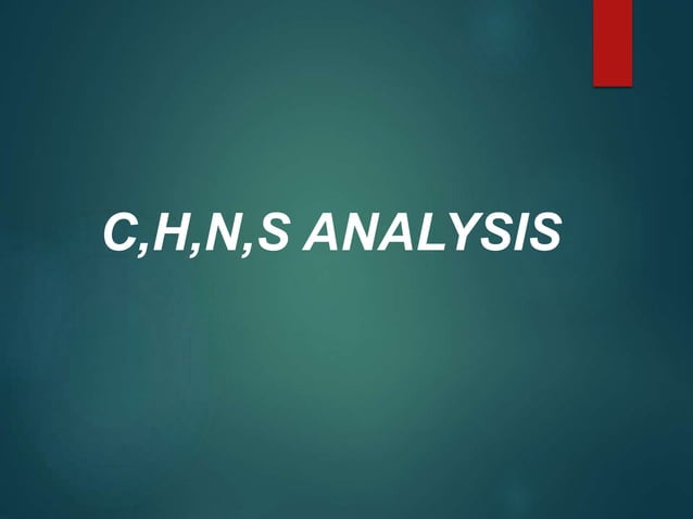 CHNS ANALYSIS AND ACCELERATED STABILITY STUDIES | PPTX | Chemistry ...