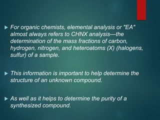 CHNS ANALYSIS AND ACCELERATED STABILITY STUDIES | PPTX