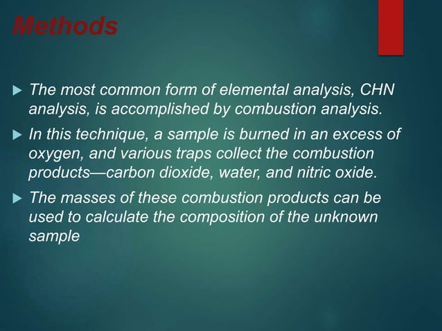 CHNS ANALYSIS AND ACCELERATED STABILITY STUDIES | PPTX | Chemistry ...