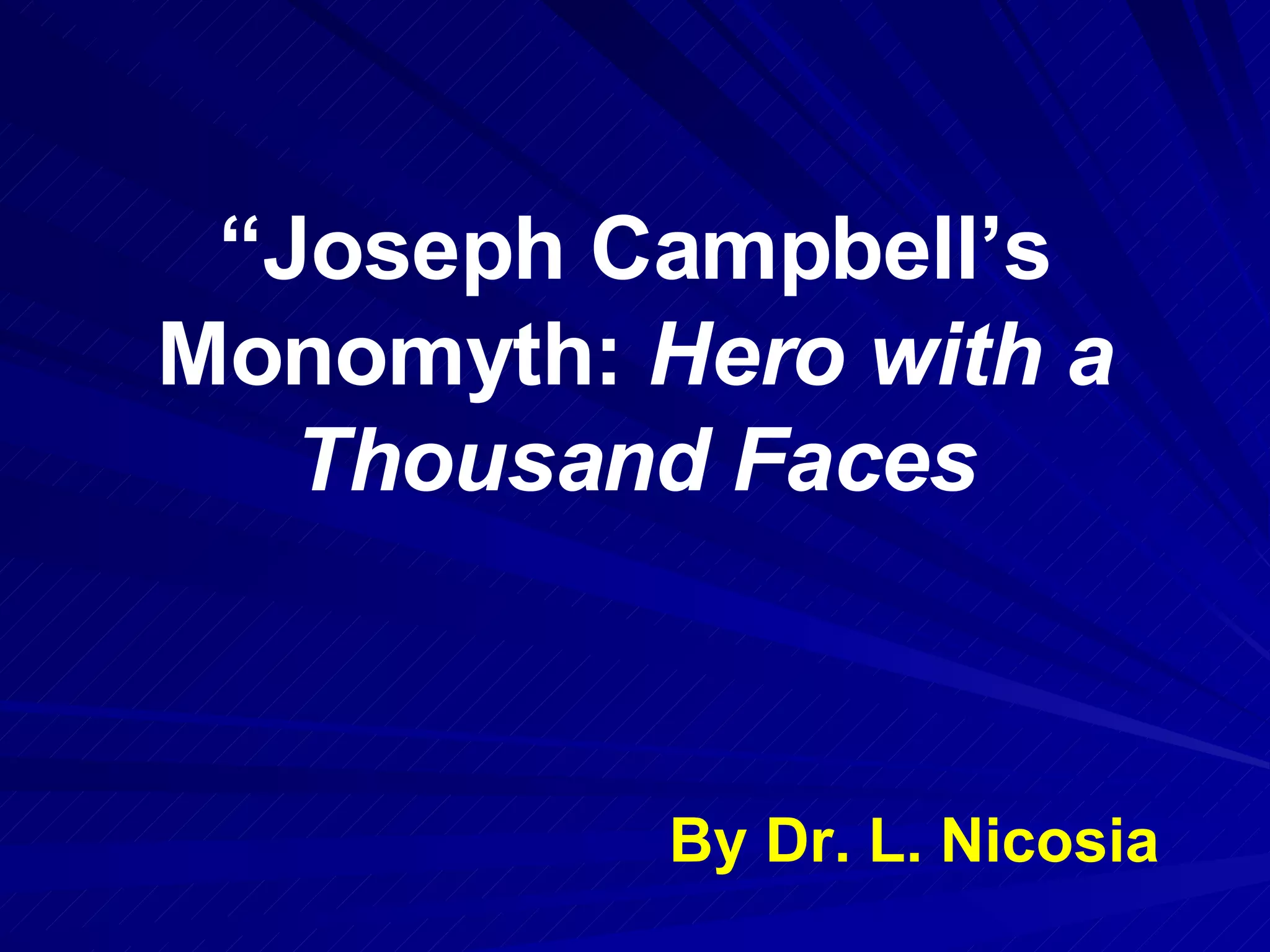 Joseph Campbell Hero And Quest | PPT