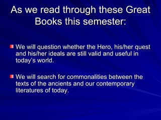 Joseph Campbell Hero And Quest | PPT