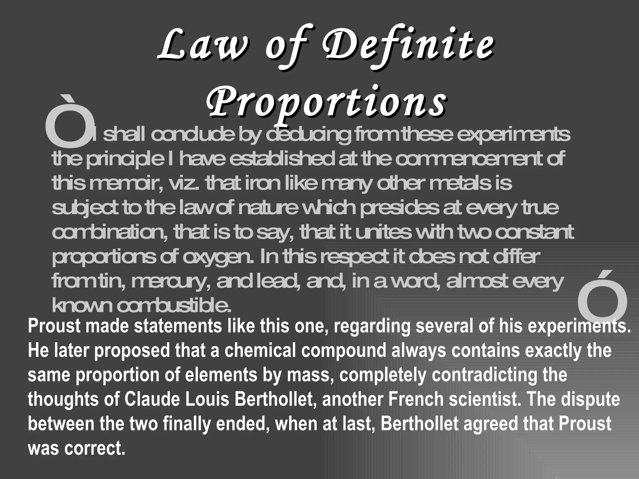 Joseph-Louis Proust Project | PPT
