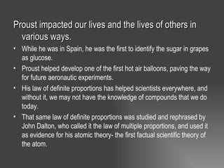 Joseph-Louis Proust Project | PPT | Chemistry | Science