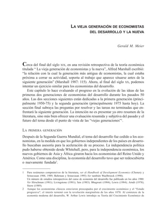 Joseph Stiglitz Las fronteras de la Economía del Desarrollo | PDF