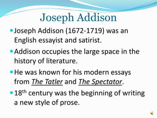 Joseph addison | PPTX