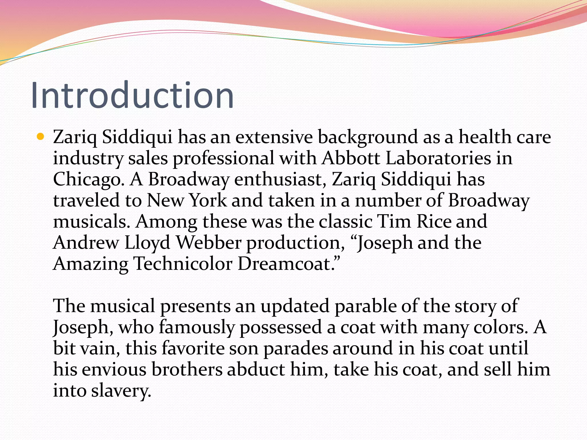 Joseph and the Amazing Technicolor Dreamcoat - A Broadway Classic | PPTX