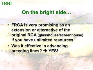 Field Rapid Generation Advance | PPTX