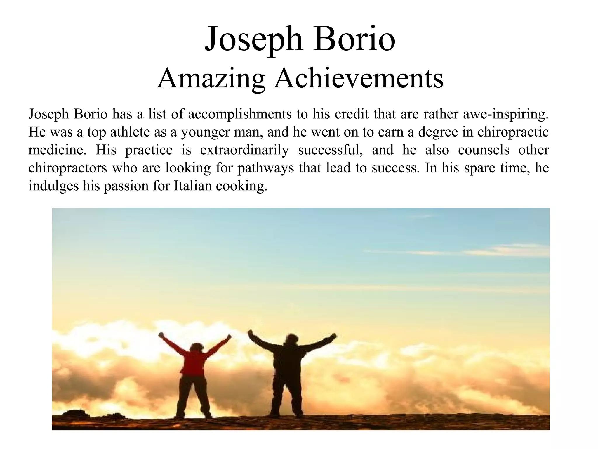Joseph Borio - Helping Others Succeed | PPT