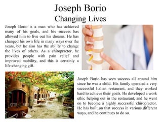 Joseph Borio - Helping Others Succeed | PPT