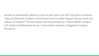 Joseph Borio: Cooking Italian With Joe | PPT