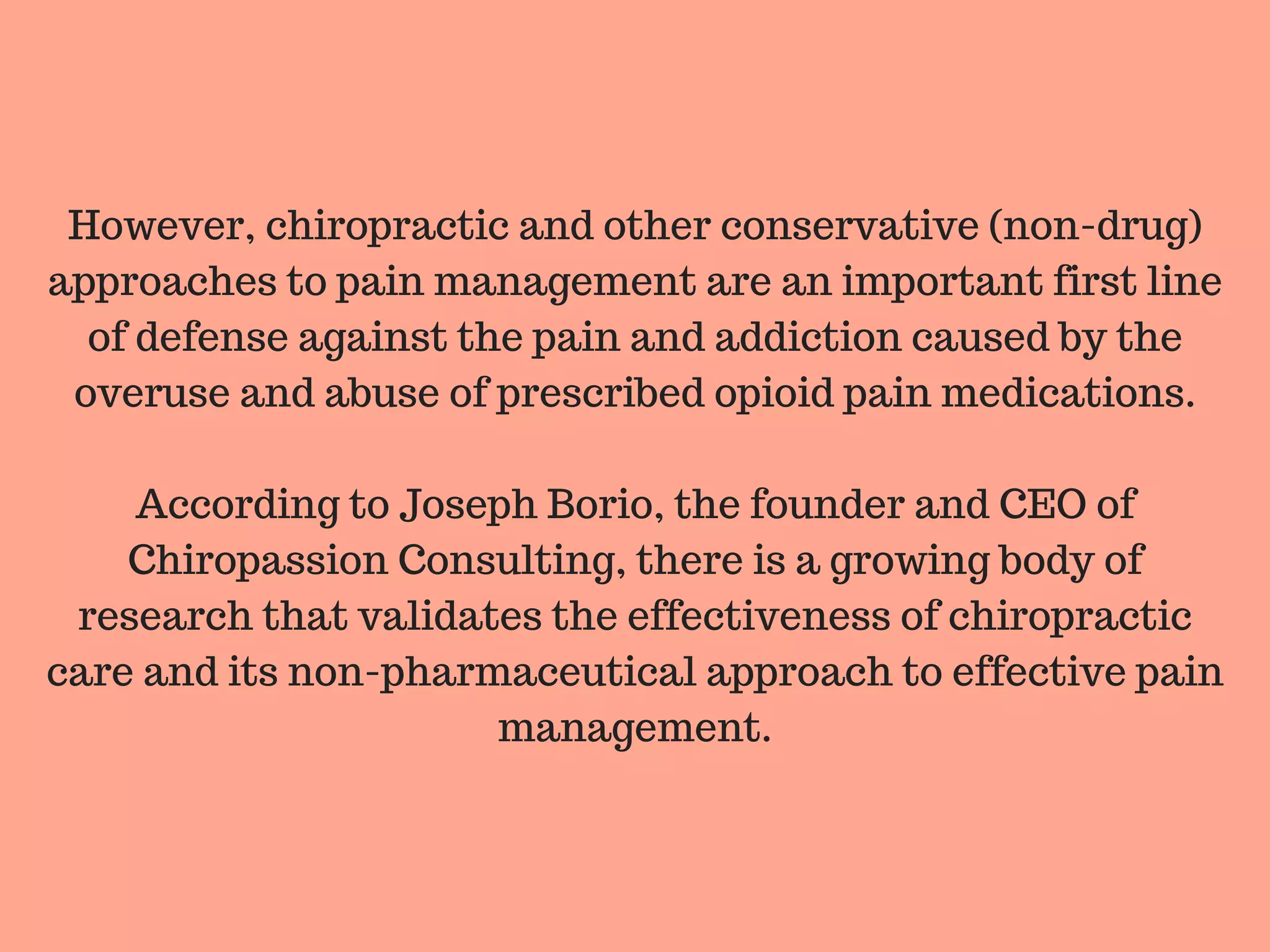 Joseph borio : non pharmaceutical treatment options | PPT