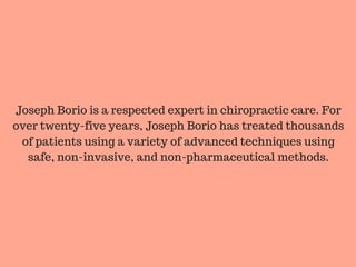 Joseph borio : non pharmaceutical treatment options | PPT