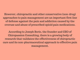 Joseph borio : non pharmaceutical treatment options | PPT