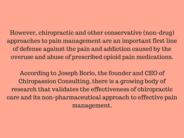 Joseph borio : non pharmaceutical treatment options | PPT