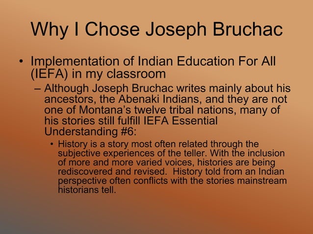 Joseph Bruchac Author Study | PPT