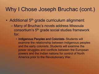 Joseph Bruchac Author Study | PPT