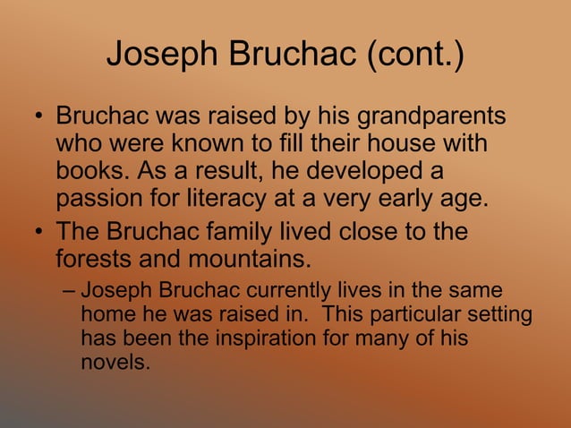 Joseph Bruchac Author Study | PPT