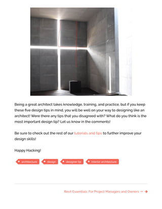 5 Design Tips to Design like an Architect | PDF