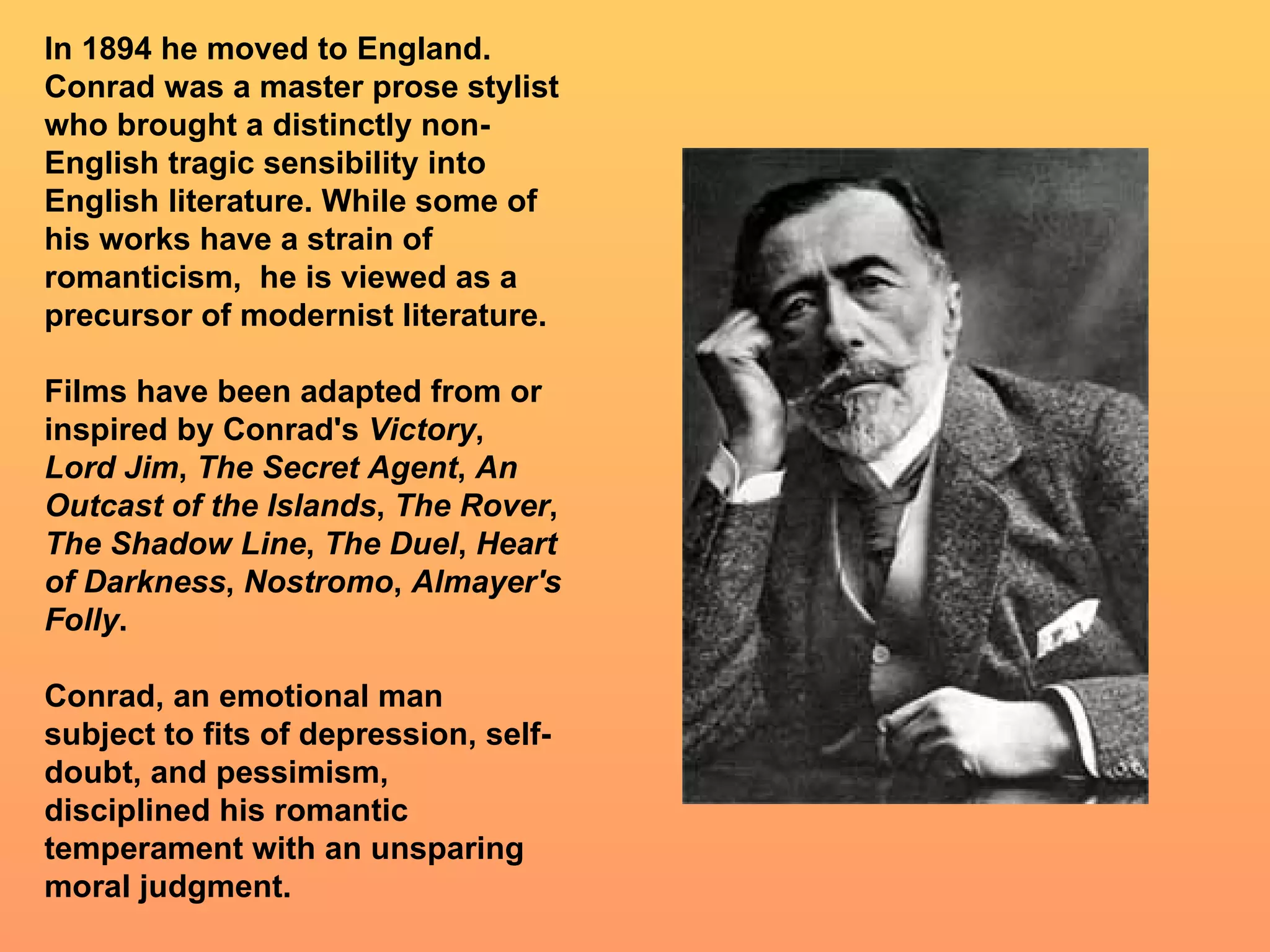 Joseph Conrad g 130 | PPT