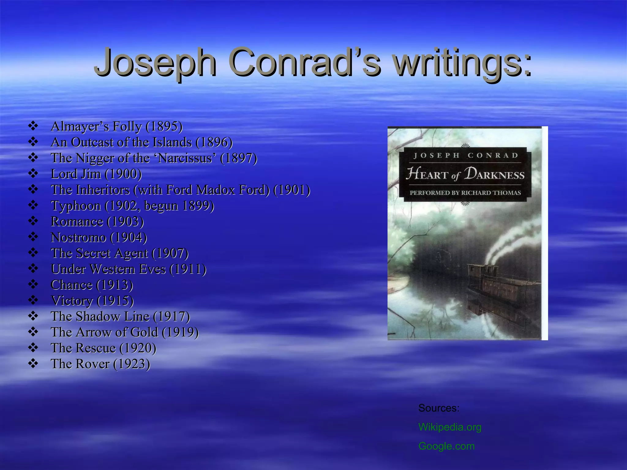 Joseph Conrad g 131 | PPT