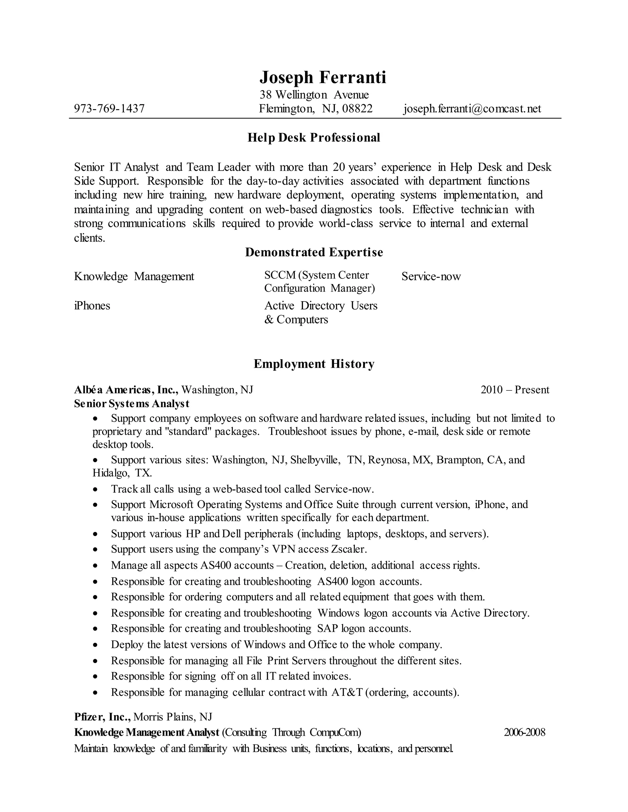 Joseph Ferranti's Resume (New).doc
