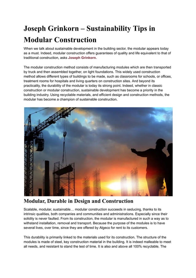Modular Construction Energy-Efficient Design | PDF