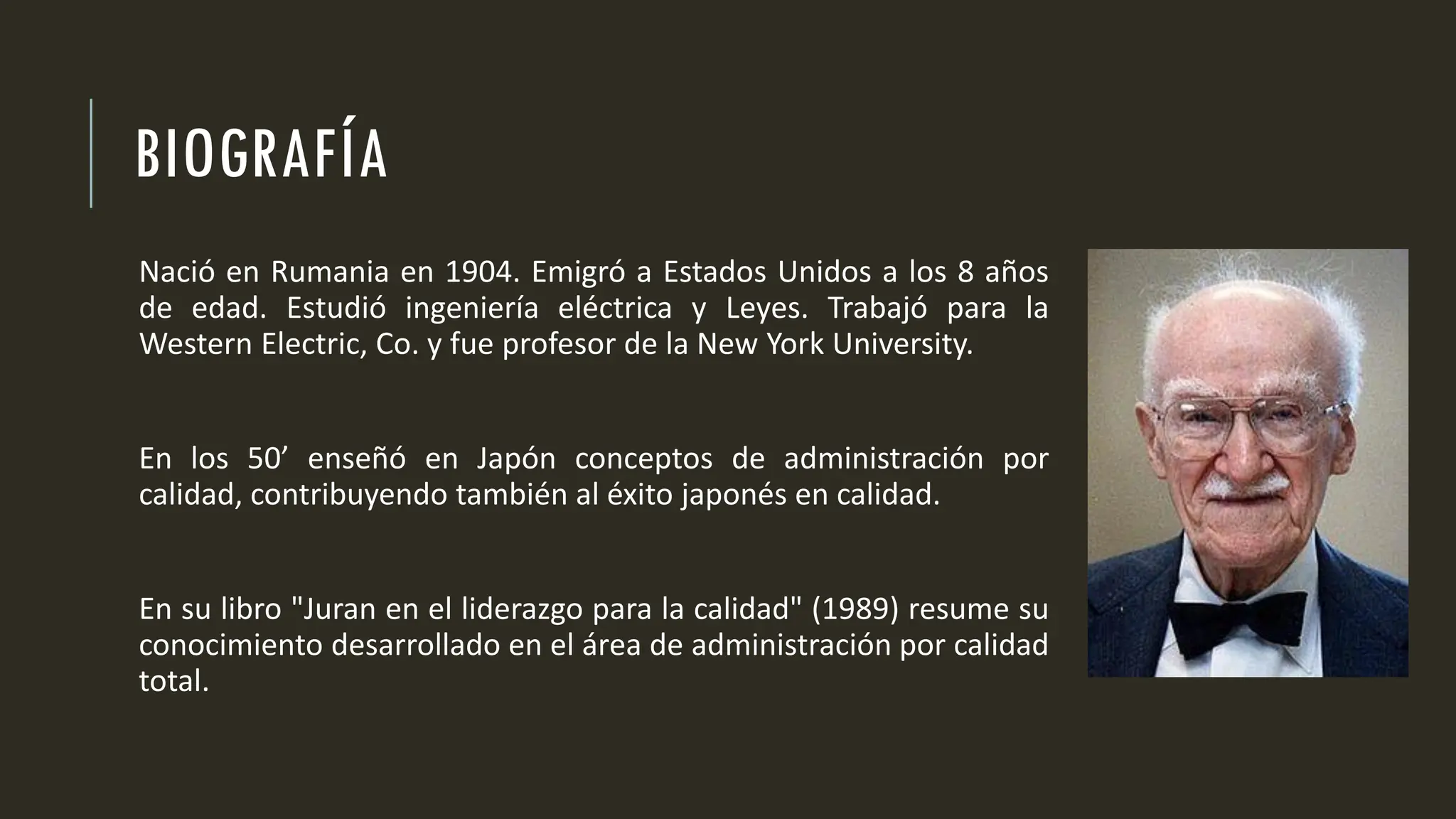 Joseph juran aportaciones al control de la calidad | PDF