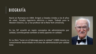 Joseph juran aportaciones al control de la calidad | PDF