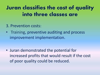 Joseph juran contribution to tqm | PPTX