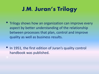 Joseph juran contribution to tqm | PPTX
