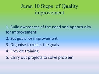 Joseph juran contribution to tqm | PPTX