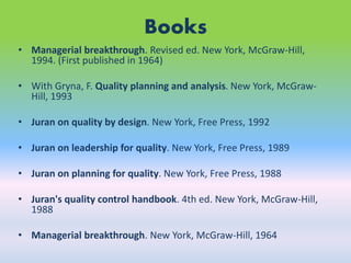 Joseph juran contribution to tqm | PPTX