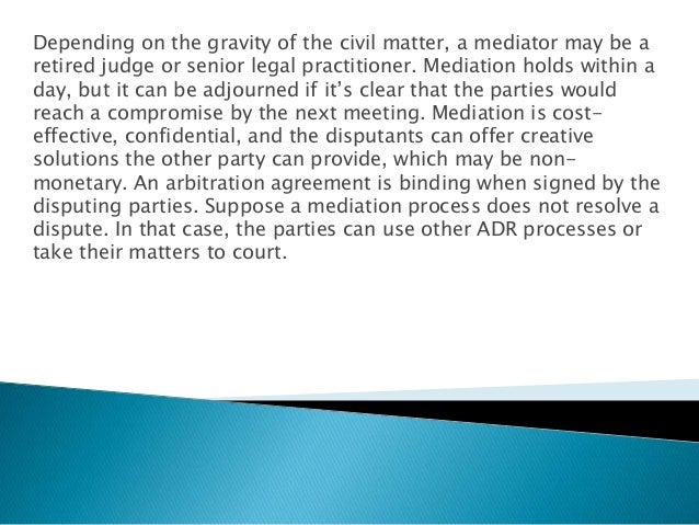 An Overview of Arbitration and Mediation | PPTX