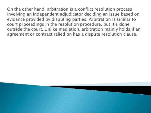 An Overview of Arbitration and Mediation | PPTX