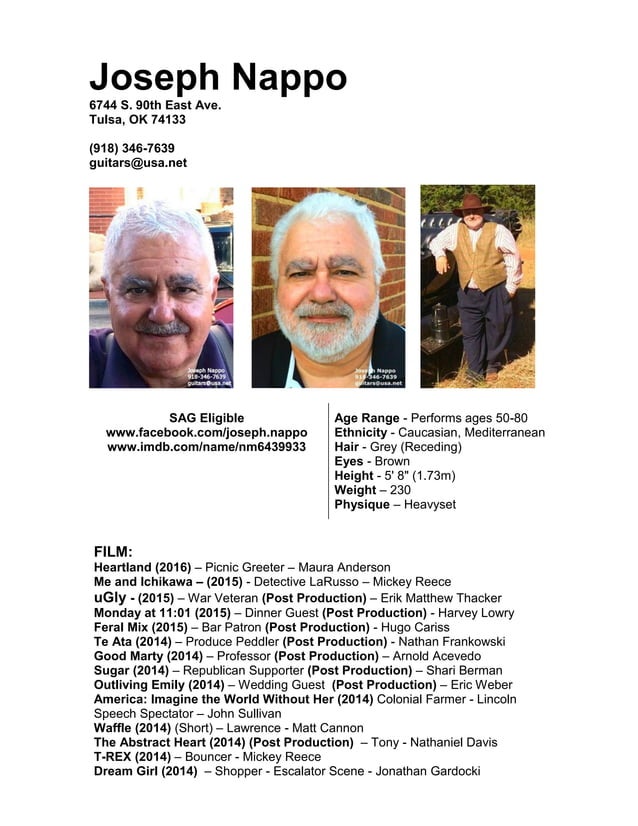 Joseph nappo 3 pic resume | PDF