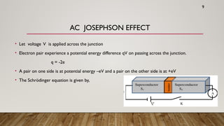 JOSEPHSON EFFECT superconductivity topic | PPT