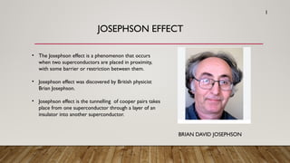 JOSEPHSON EFFECT superconductivity topic | PPT