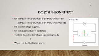JOSEPHSON EFFECT superconductivity topic | PPT
