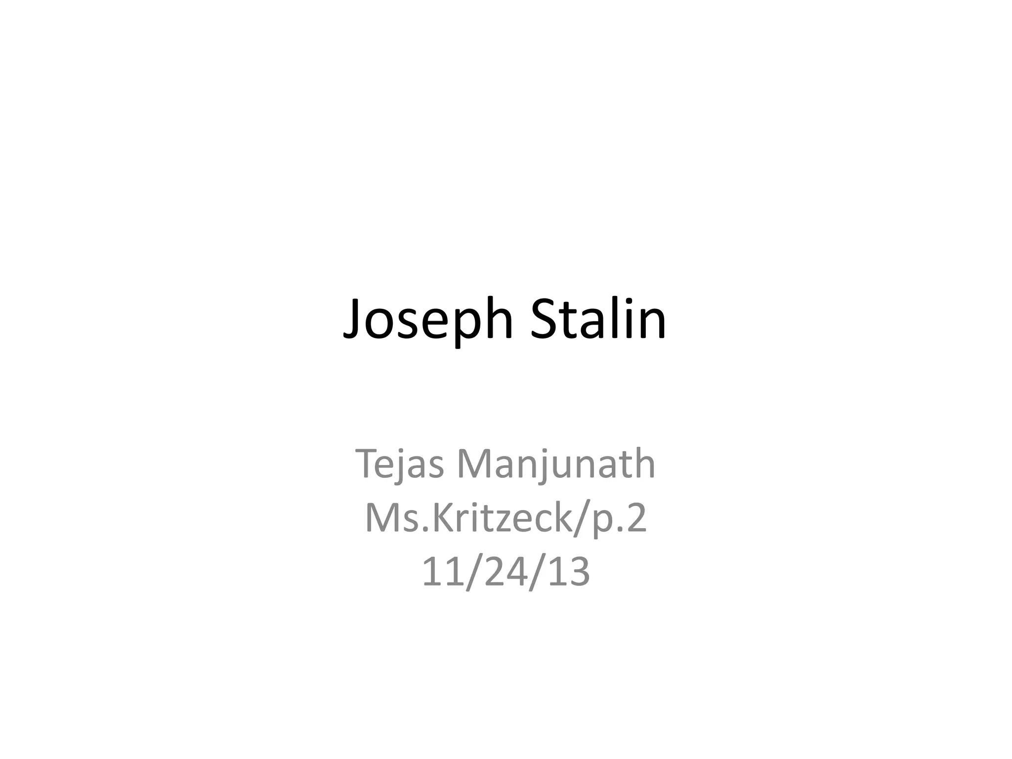 Joseph stalin | PPT