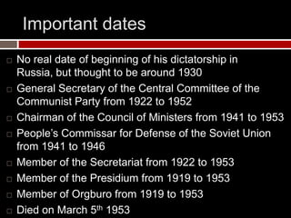 Joseph stalin | PPTX