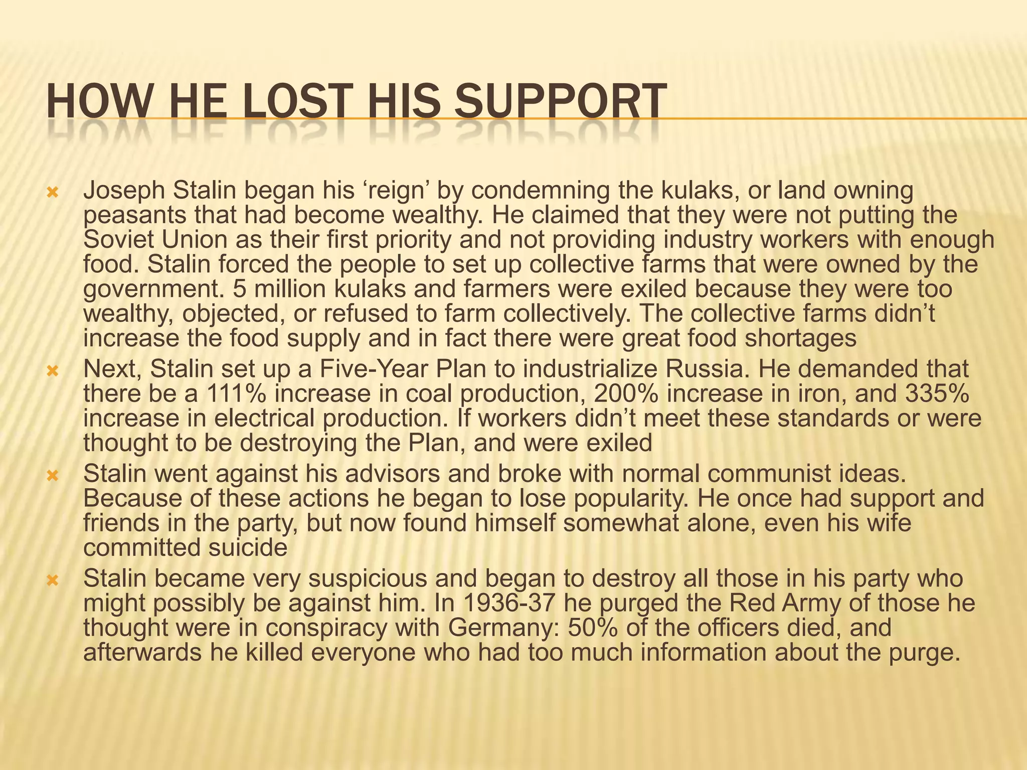 Joseph stalin 20th century dictator | PPTX | Death, Injury, or Military ...