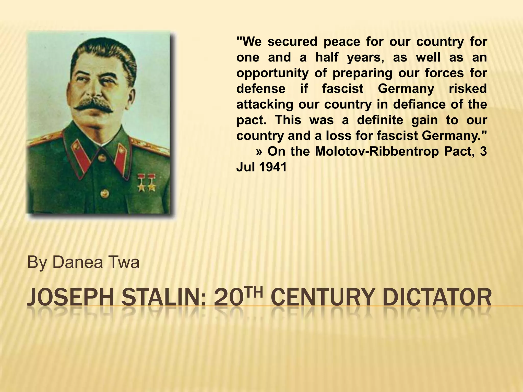 Joseph stalin 20th century dictator | PPT