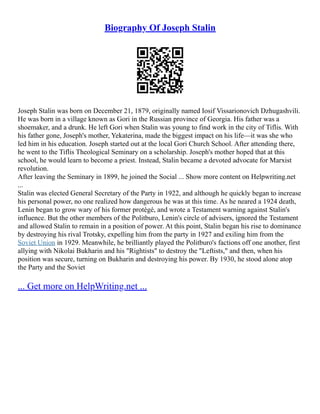 Joseph Stalin Facts | PDF