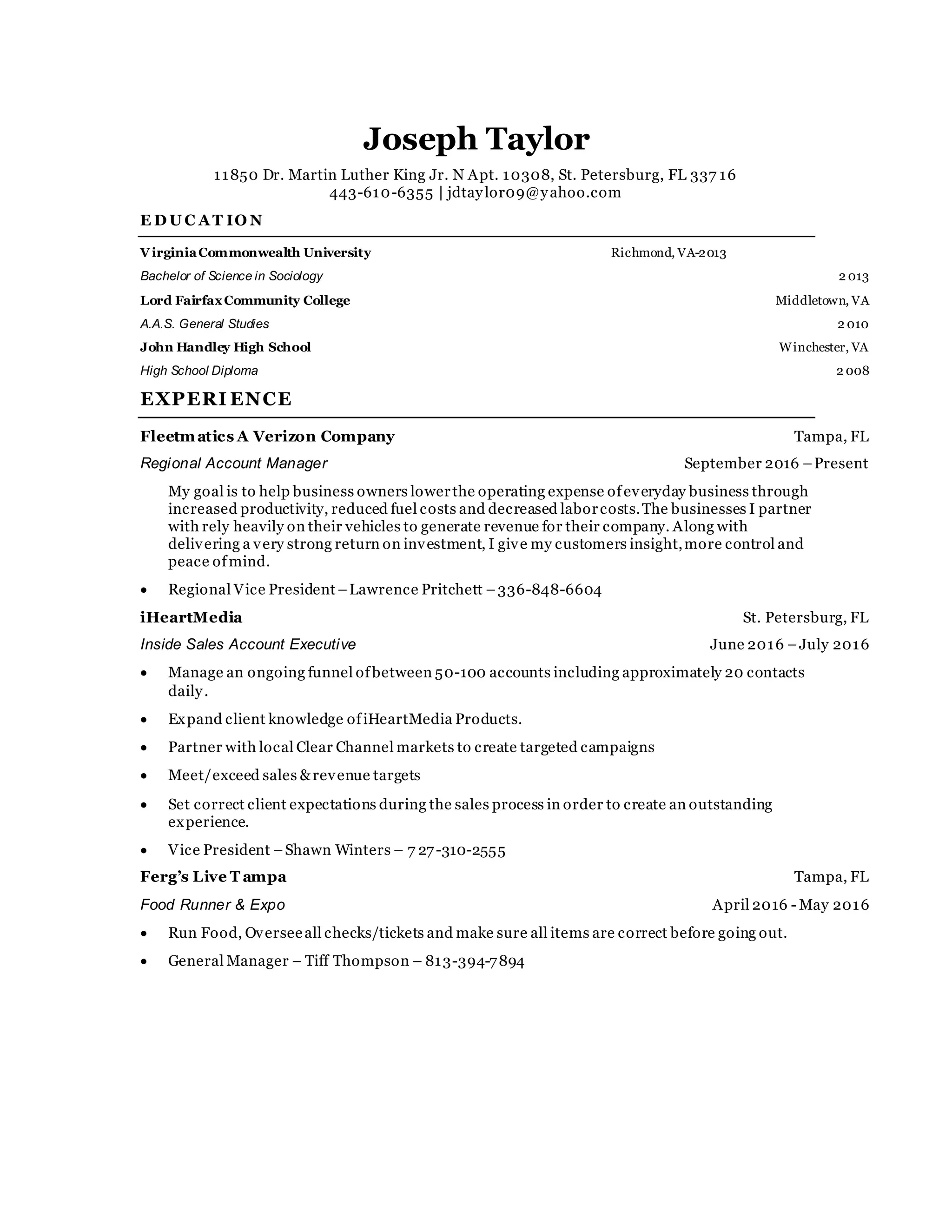 Joseph Taylor Resume | PDF