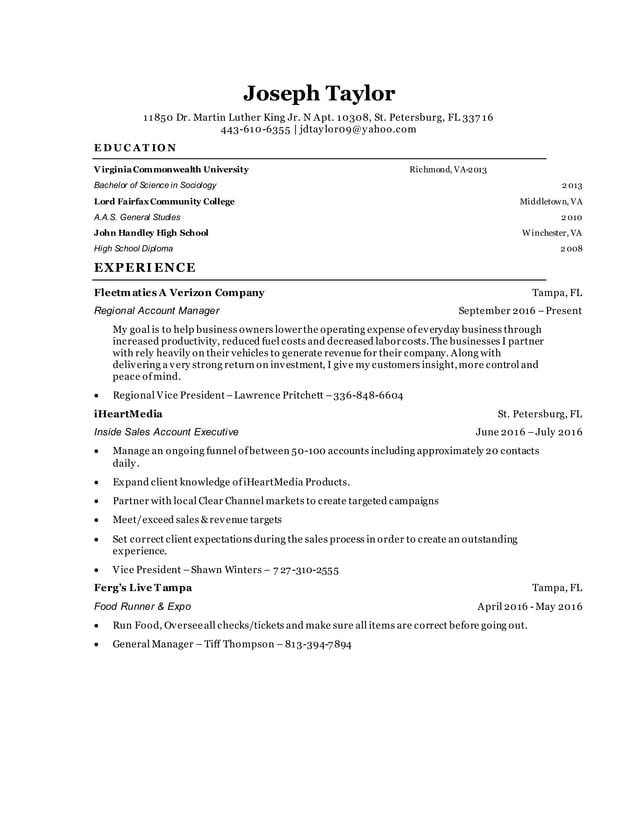 Joseph Taylor Resume | PDF