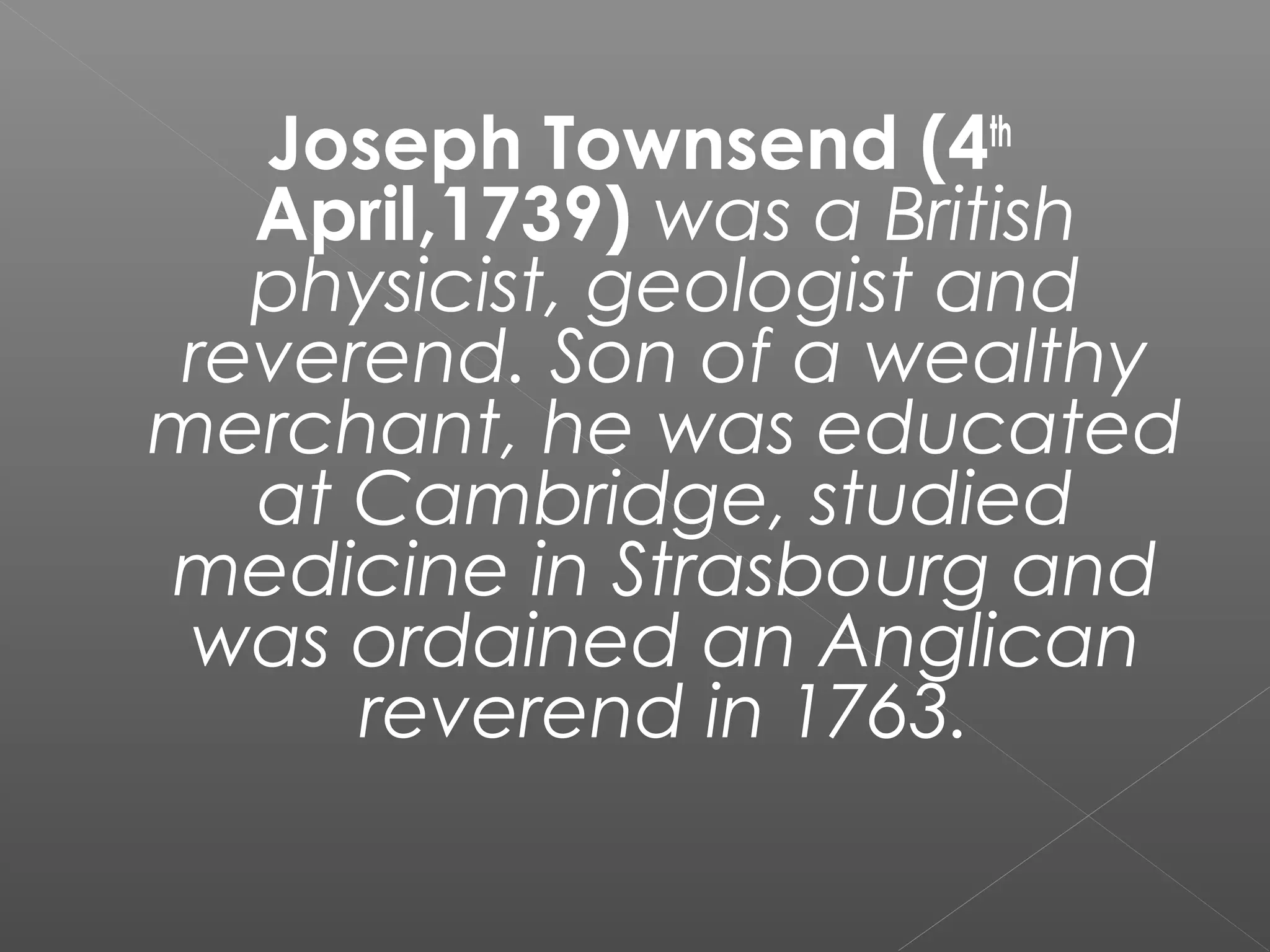 Joseph Townsend | PPT