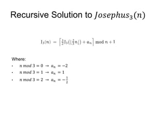 General Solution for Josephus Problem | PPTX